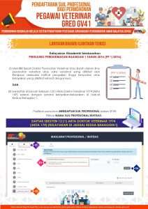 Permohonan Pegawai Veterinar GV41 Pendaftaran Sijil Profesional