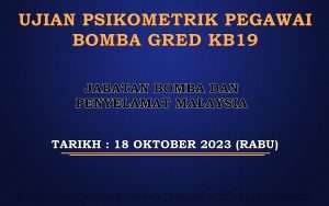Ujian Psikometrik Pegawai Arkib Gred S41 2023